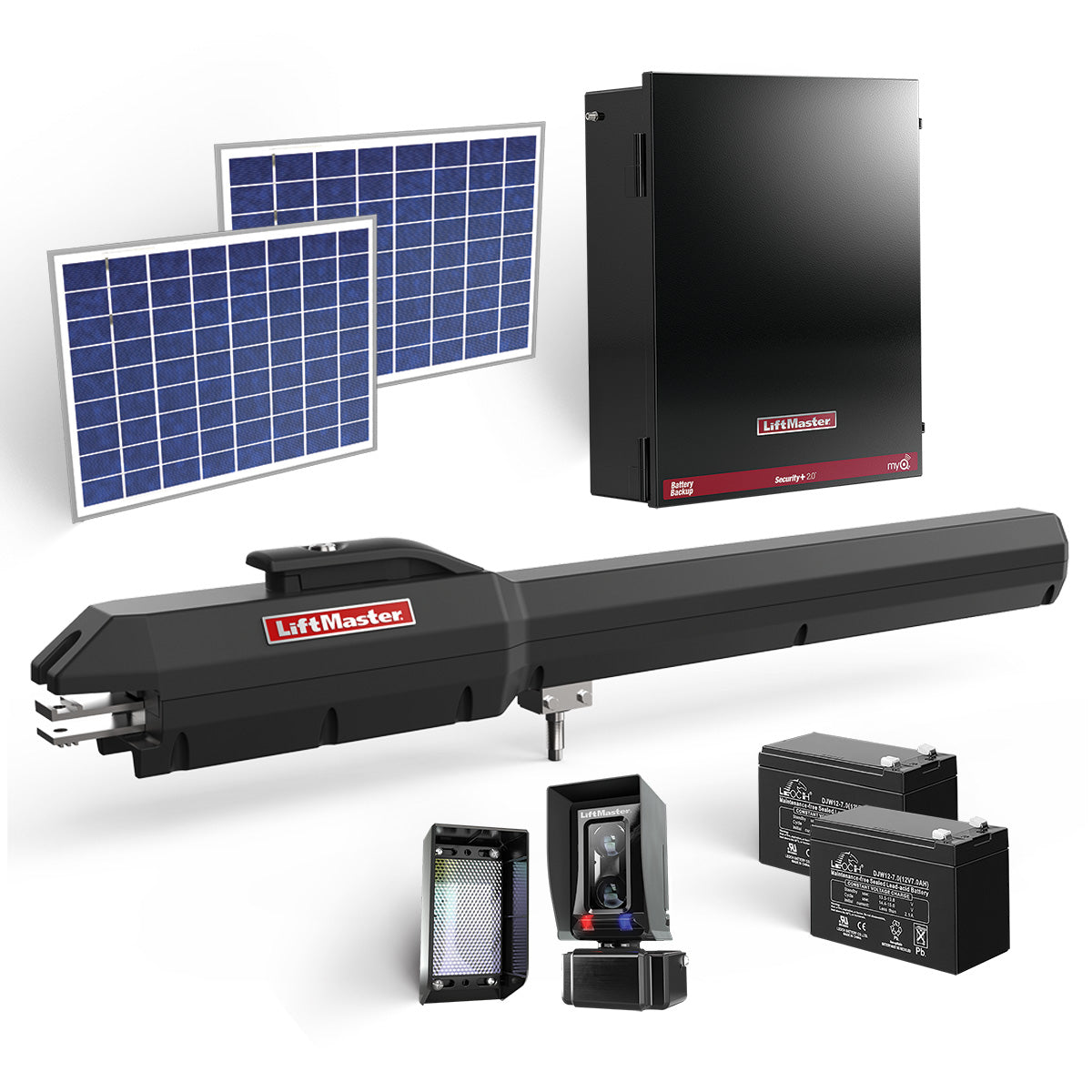 LiftMaster LA500XL20W Solar Gate Opener | Professional-Grade System ...